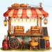 Whimsical Hot Dog Stand Clip Art 12 High Res Watercolor Jpgs for Junk ...