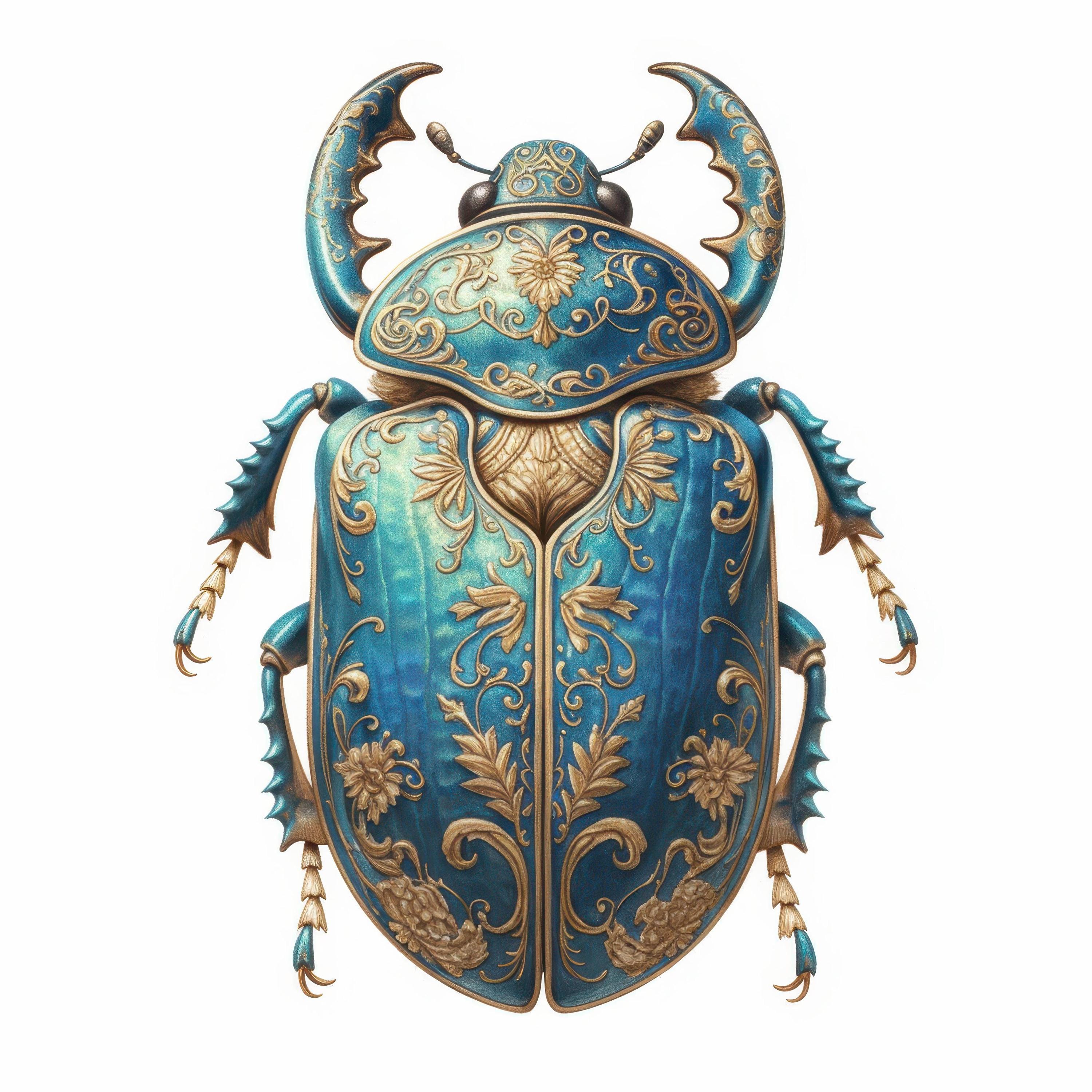 14 Cute Beetles Clipart Bundle, Scarab Design Illustration, Printable ...