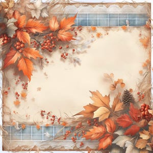 Nostalgic Fall Leaves Paper Clip Art Bundle 10 High Res Watercolor Jpgs ...