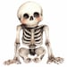 14 Cute Spooky Skeleton Clipart Bundle, Adorable Skeleton Design ...