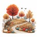 Rustic Fall Trees Clip Art 10 High Res Watercolor Jpgs for Junk ...