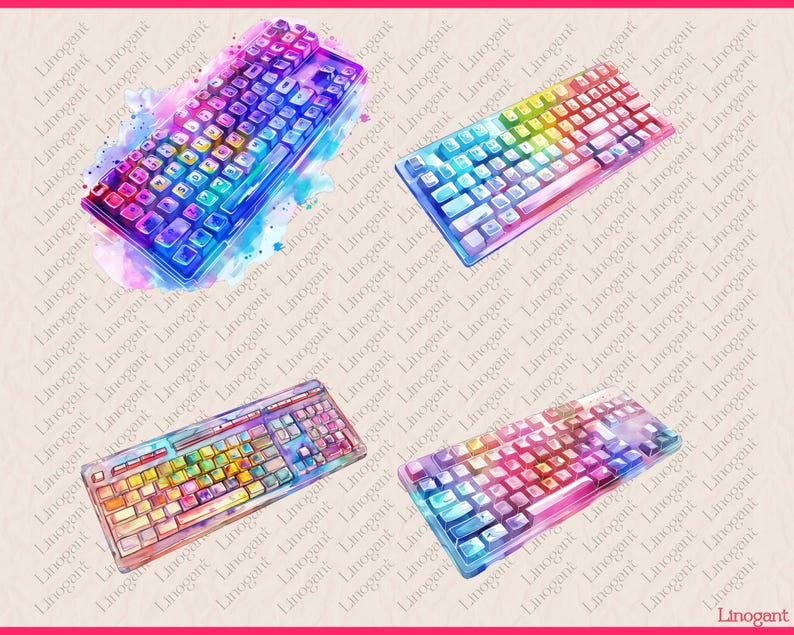 19 PNG Keyboard With Rainbow Colors Clipart, Gaming Keyboard Clipart ...