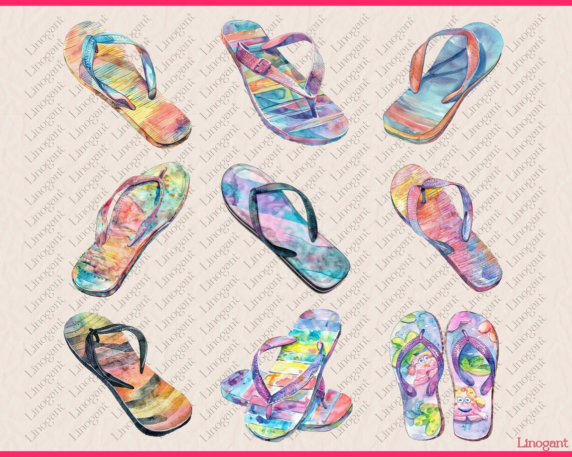 68 PNG Flip-flop With Summer Designs Clipart, Jandals Clipart, Flip ...