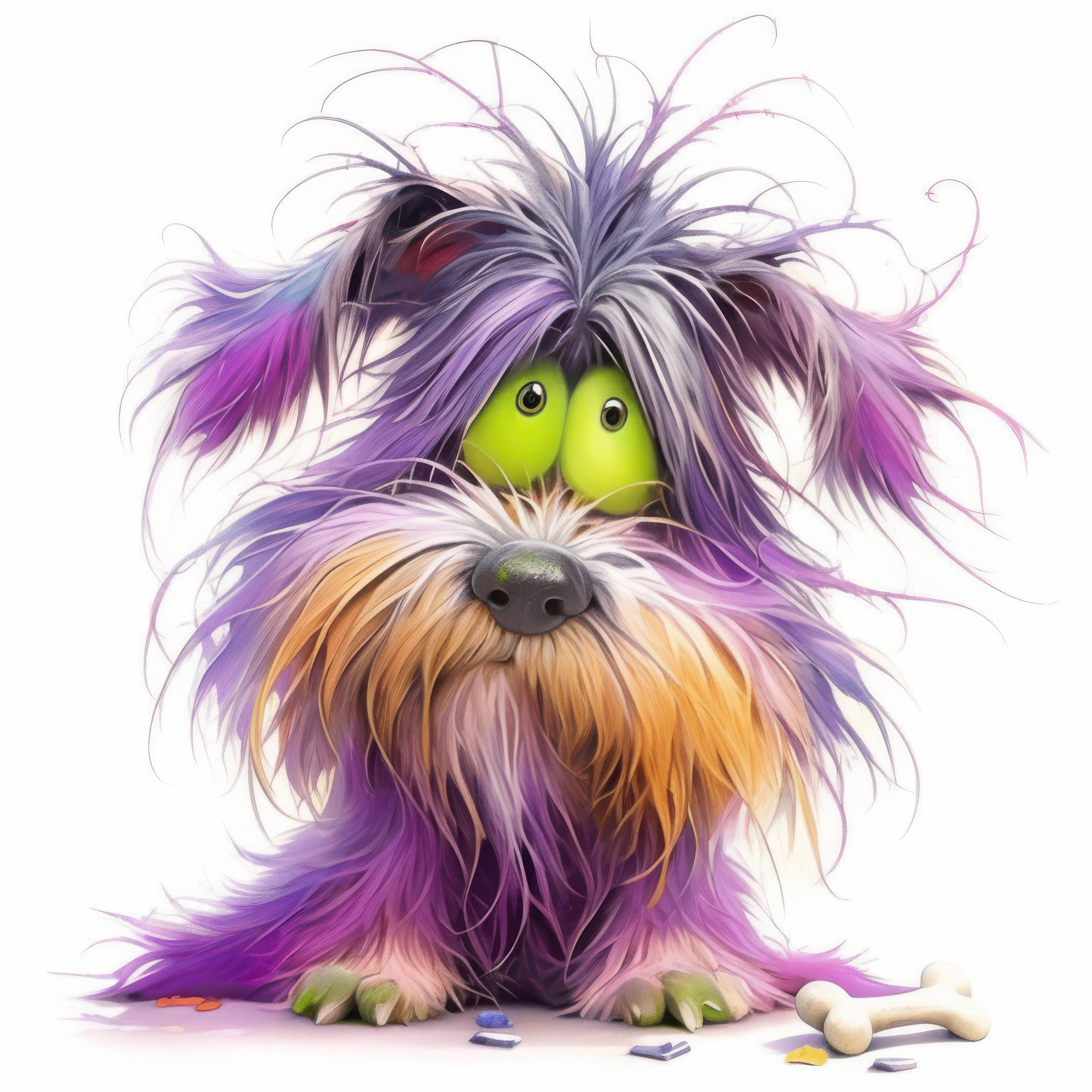 Quirky Messy Dog Clipart 12 High Res Watercolor Jpgs for Junk ...