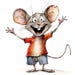 10 Funny Frazzled Mouse, Commercial Use, Whimsical Mice Ephemera ...