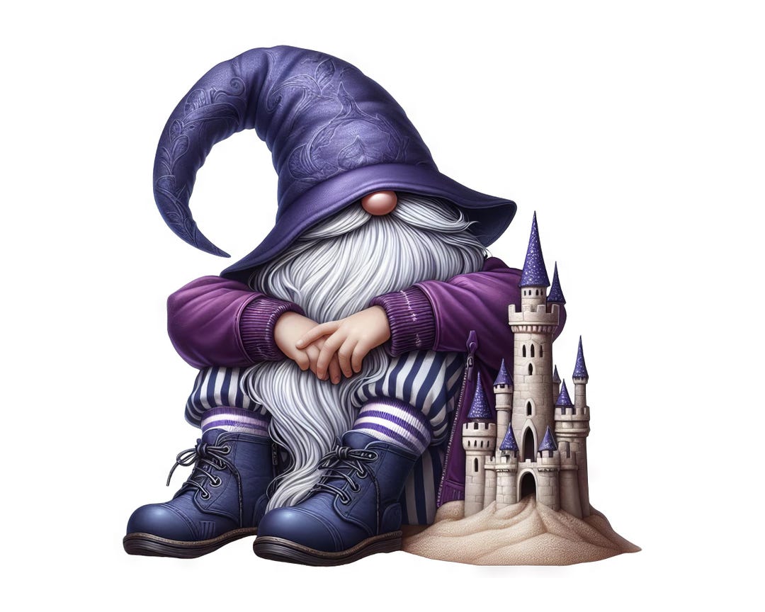 17 PNG Sand Castle Gnomes Clipart, Cute Gnome, Summer Gnome, Gnome ...
