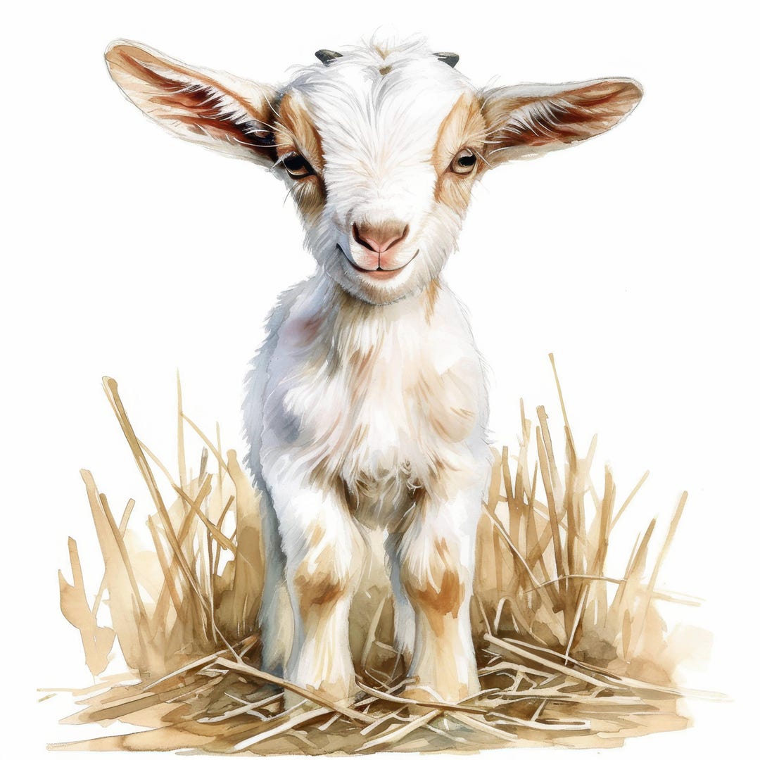 16 Goat Farm Clipart Bundle, Country Goat Art Illustration, Printable ...