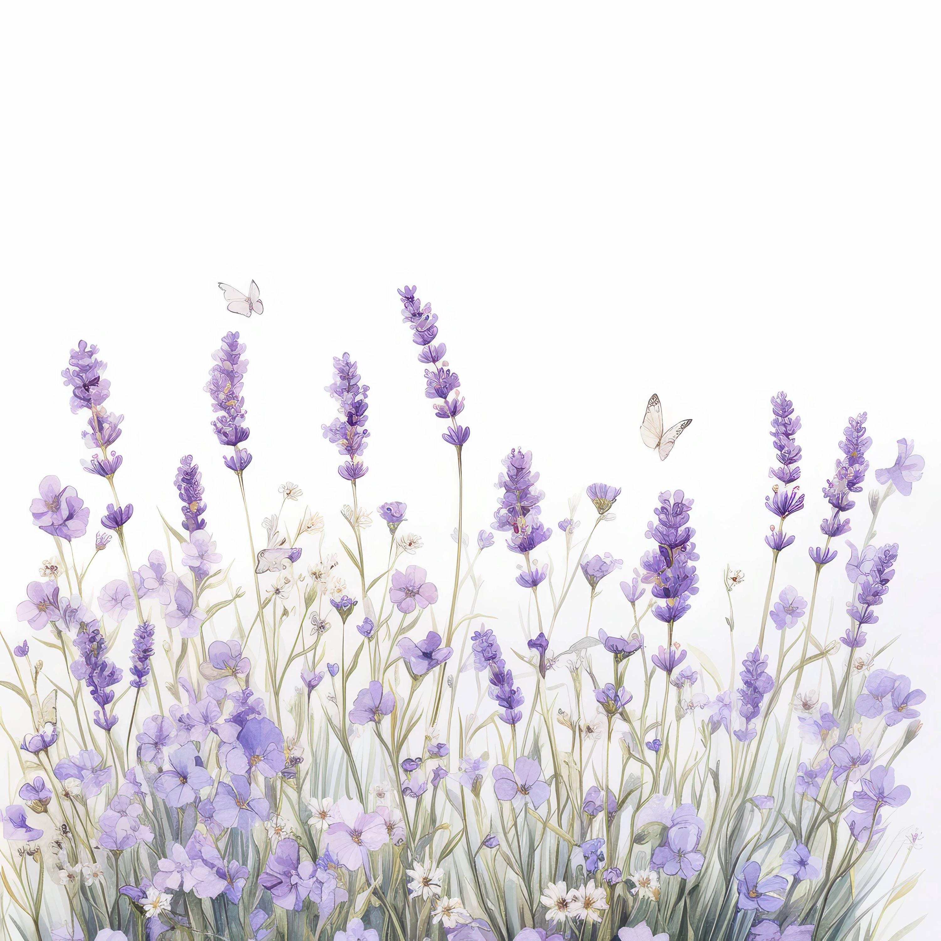15 Lavender Clipart Floral Bundle, Soft Purple Art Illustration ...