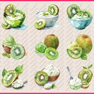 85 Kiwi Clipart | Desserts With Kiwi Tart, Ice Cream, Clipart ...