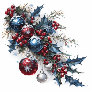 11 Christmas Clipart | Shiny Christmas Decoration Clipart | Printable ...