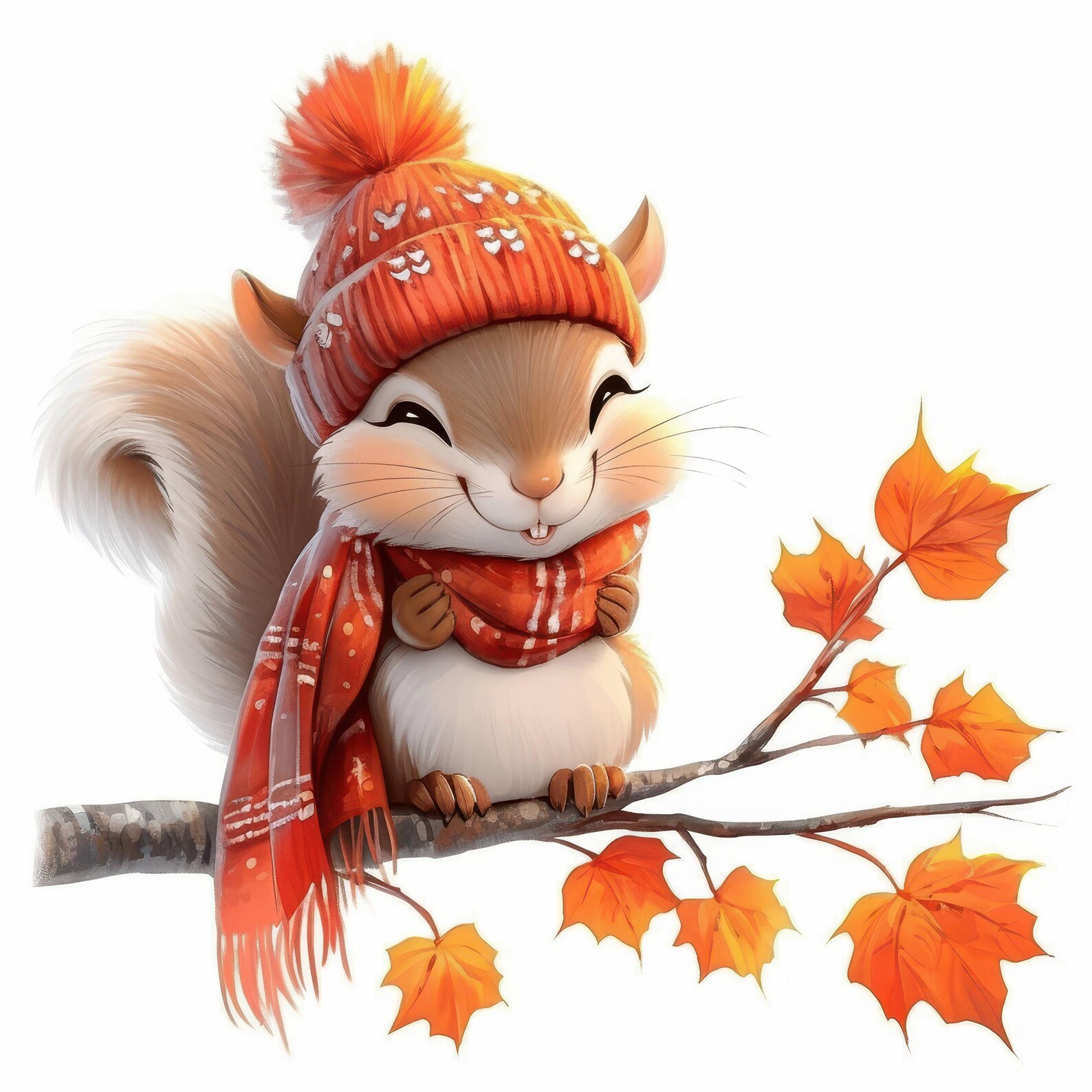 11 Cute Fall Squirrel Clipart Bundle, Autumn Woodland Animal ...