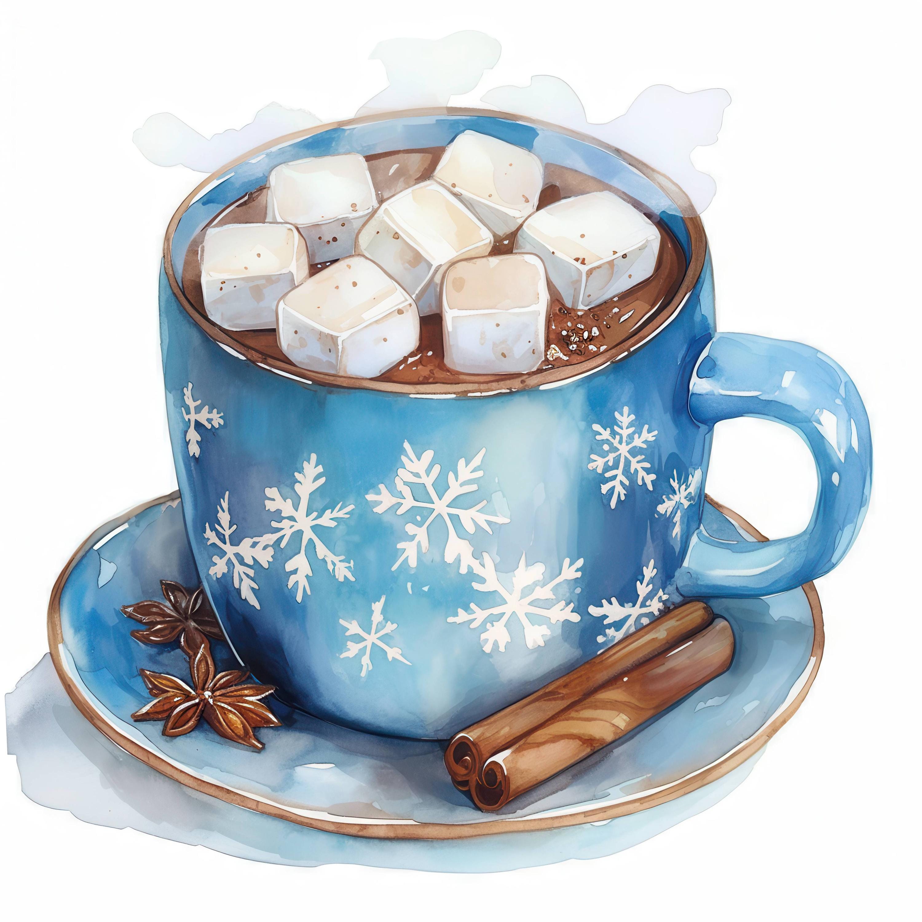 10 Hot Cocoa Mug Clipart Bundle, Warm Winter Mug Illustration ...