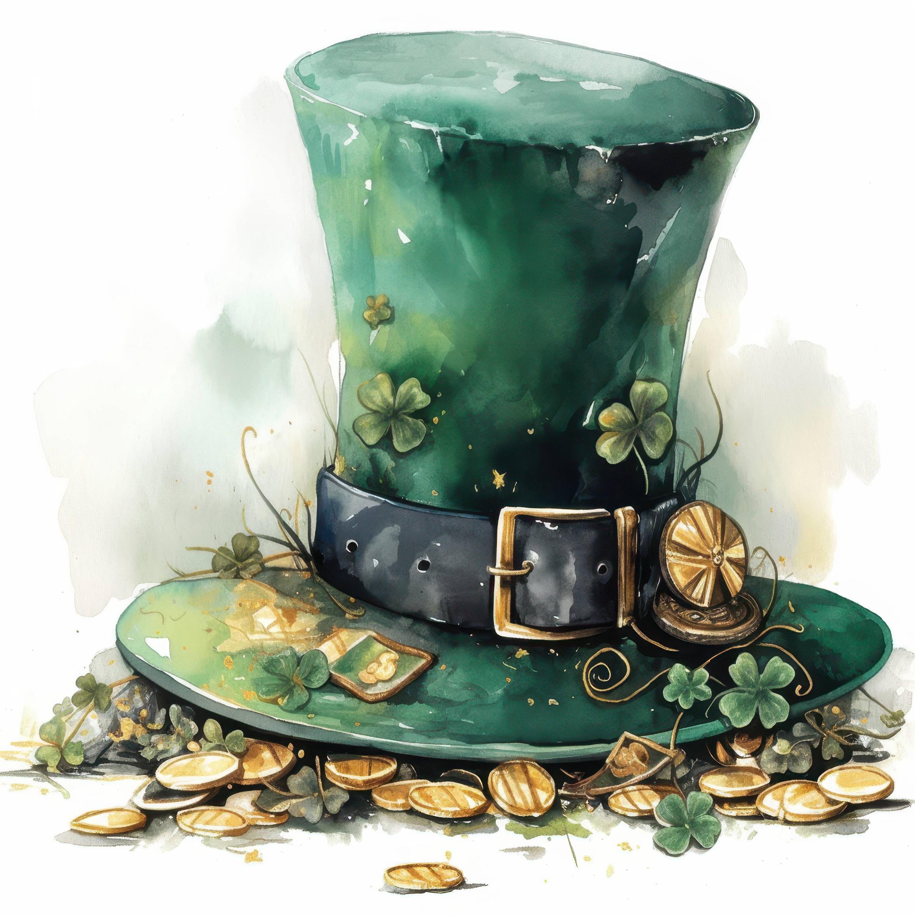 10 Leprechaun Hat Clipart Bundle, St. Patrick’s Day Accessory ...