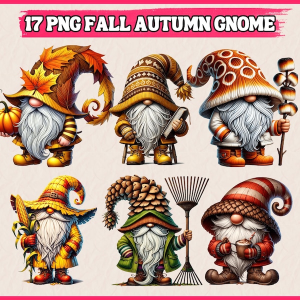 Fall Gnome Svg - Etsy
