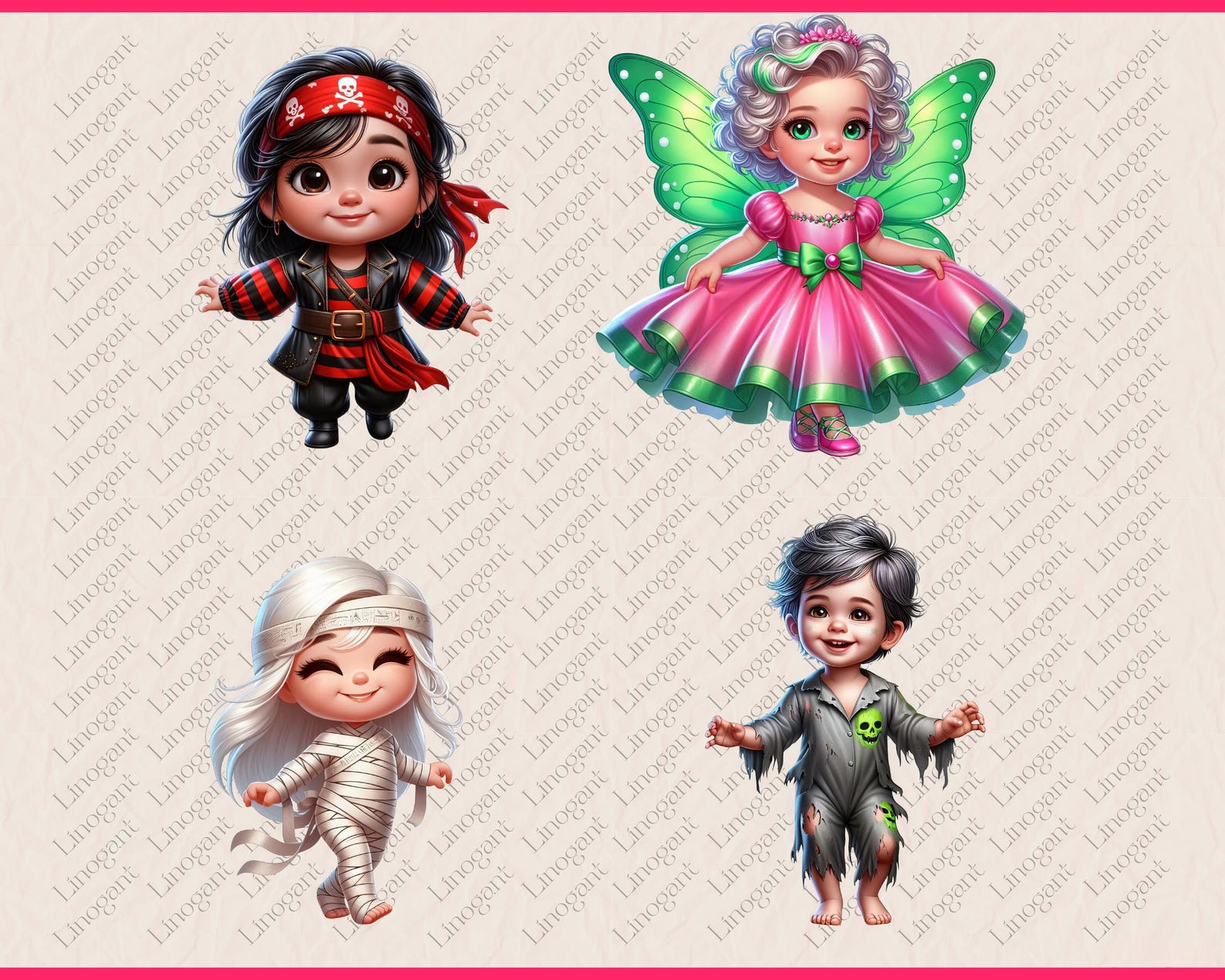 53 PNG Halloween Children With Costumes Clipart, Baby Toddler Bundle ...