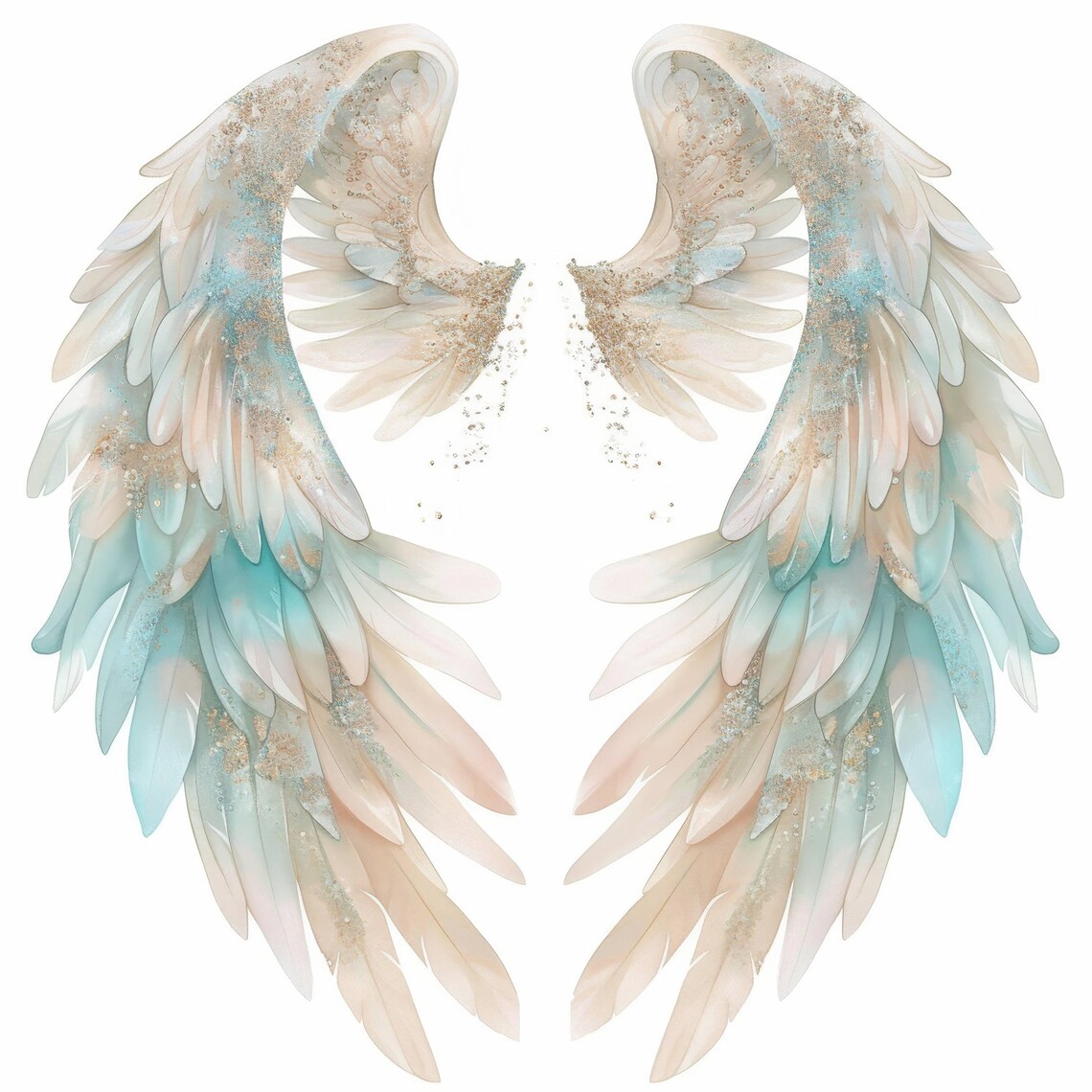 16 Angel Wings Clipart Bundle, Celestial Ethereal Wings Illustration ...