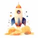 21 Space Rocket Clipart Bundle, Fun Outer Space Illustration, Printable ...