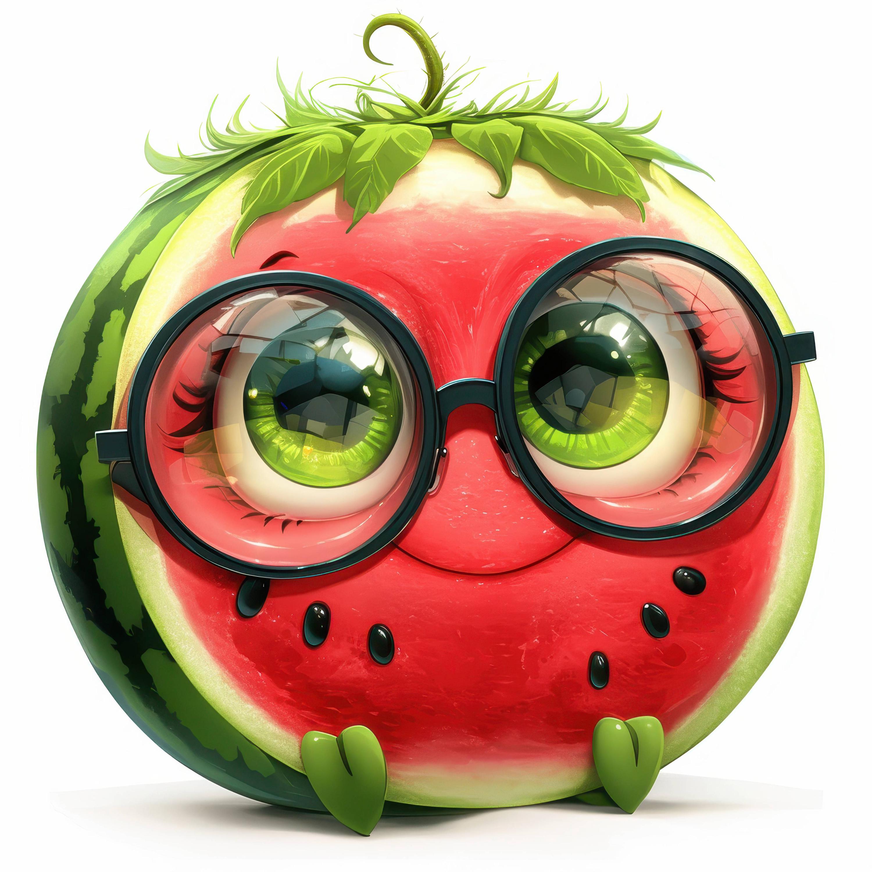 10 Cute Watermelon Clipart Bundle, Summer Fruit Illustration, Printable ...
