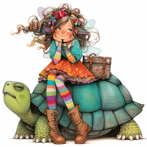 Quirky Turtle Clip Art 10 High Res Watercolor Jpgs for Junk Journaling ...
