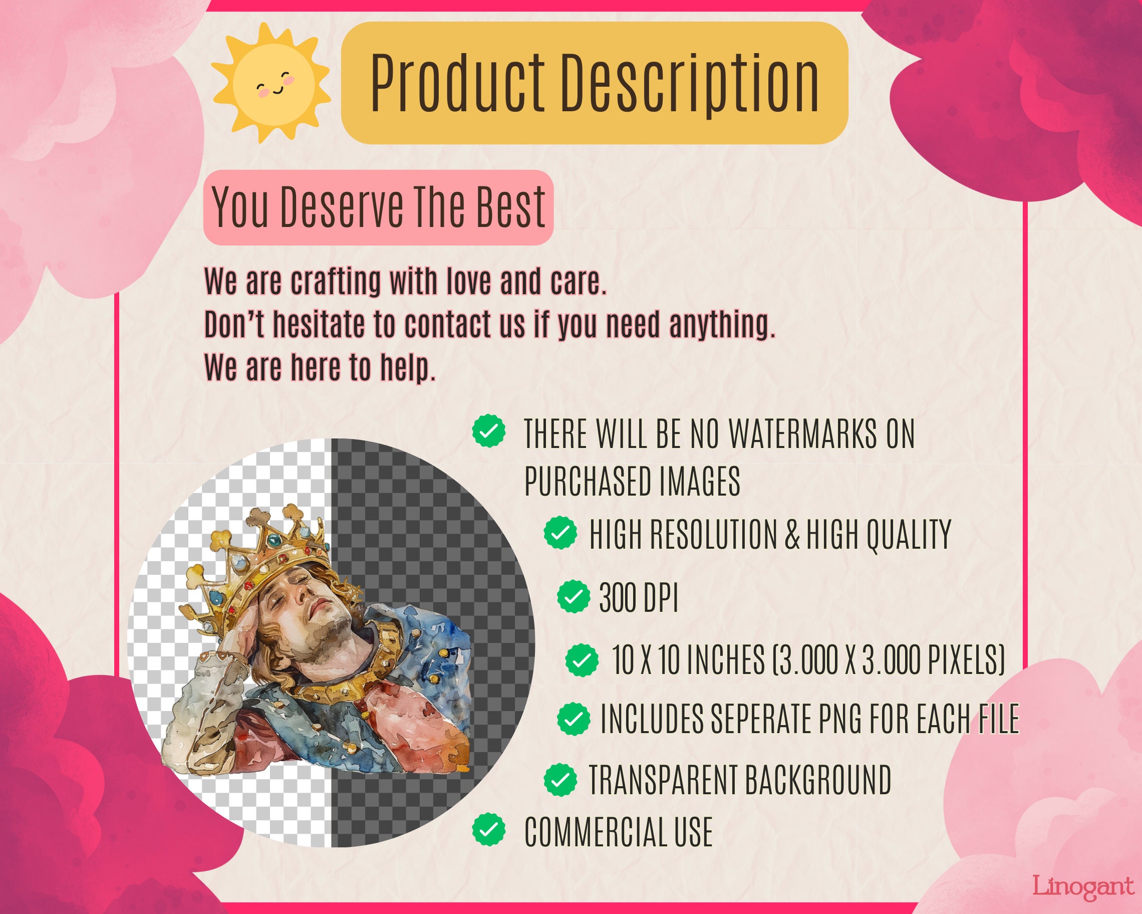 Watercolor Medieval King Clipart Bundle, Fantasy Middle Age Clip Art ...