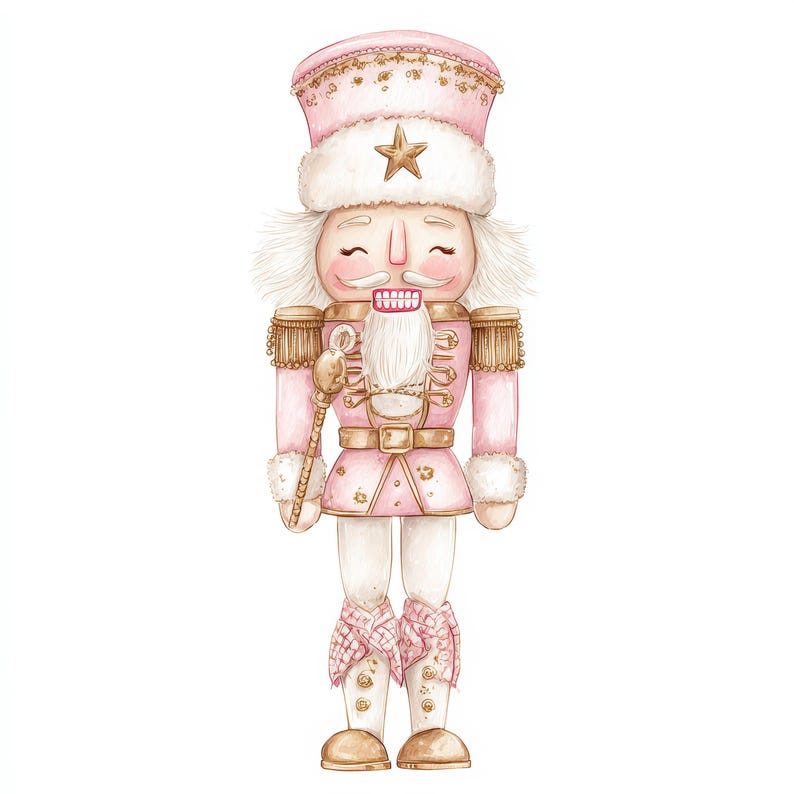 13 Pink Nutcracker Clipart Bundle, Holiday Ballet Illustration ...