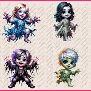 37 PNG Zombie Children Clipart, Cute Zombie, Halloween Baby Toddler ...