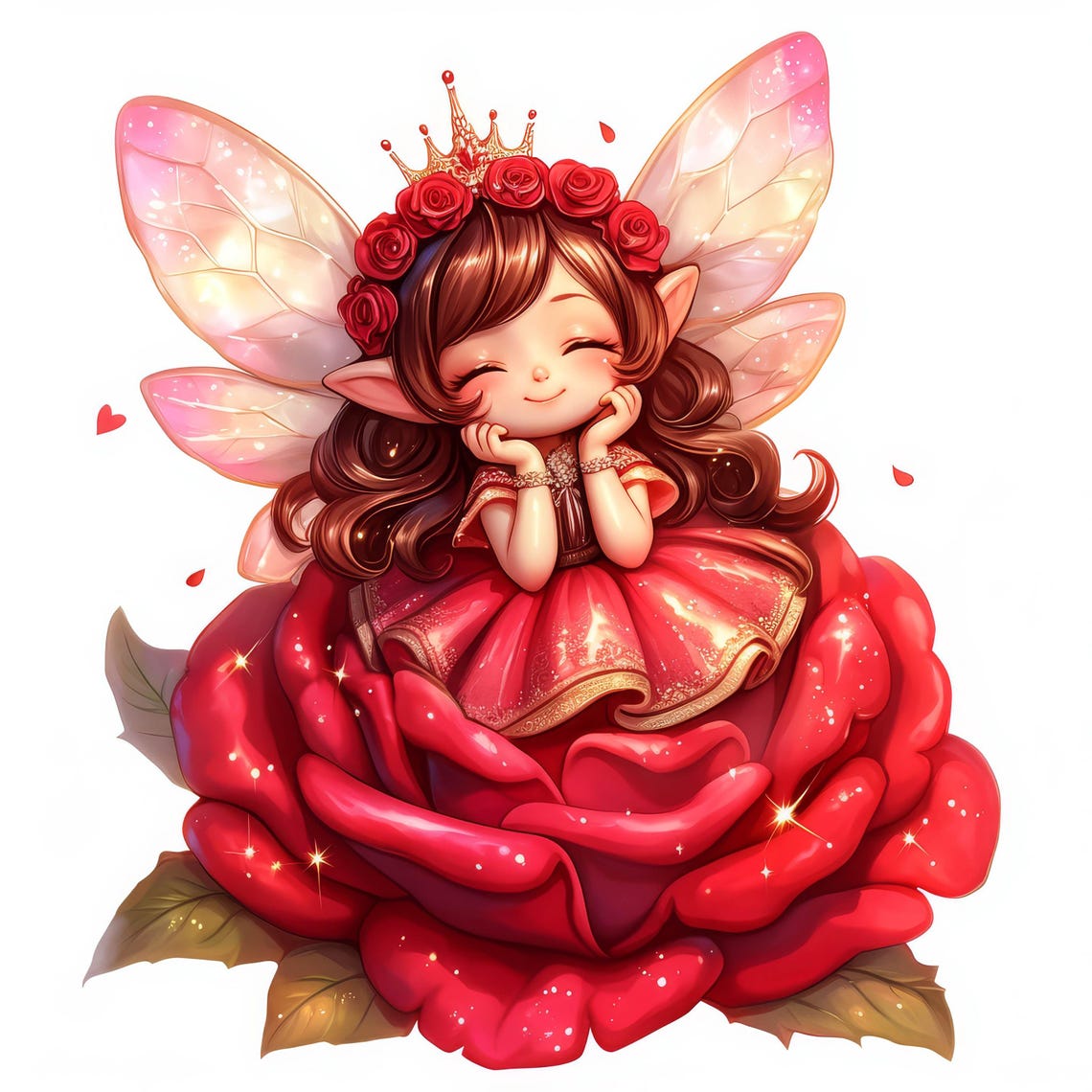 Floral Fairy Princess Clip Art 11 High Res Watercolor Jpgs Junk ...