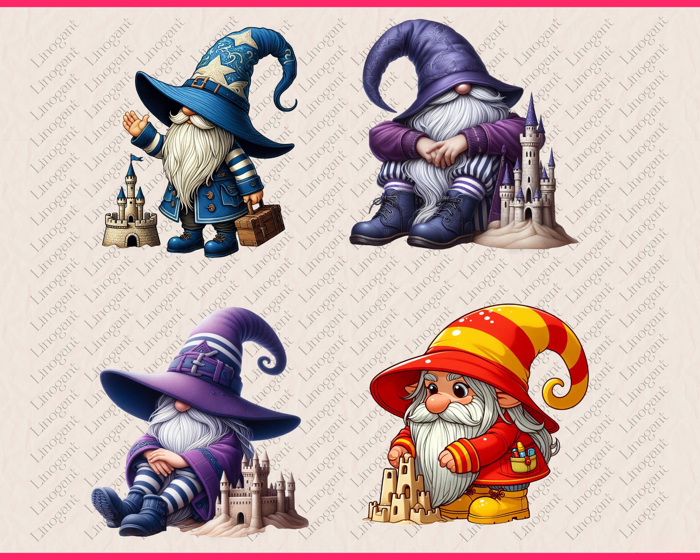 17 PNG Sand Castle Gnomes Clipart, Cute Gnome, Summer Gnome, Gnome ...
