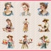 Watercolor Western Barmaid and Bartender Clipart Bundle, Cowboy Cowgirl ...
