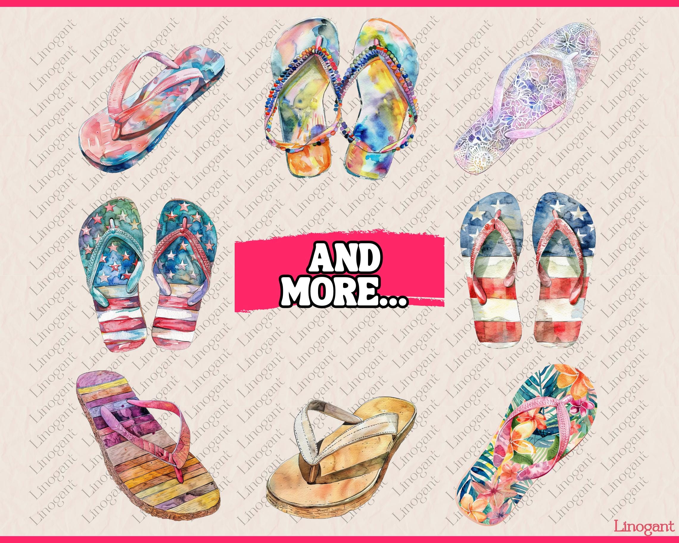 68 PNG Flip-flop With Summer Designs Clipart, Jandals Clipart, Flip ...