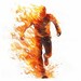 18 Running Man Fire Trail Clipart Bundle, Dynamic Flame Motion ...
