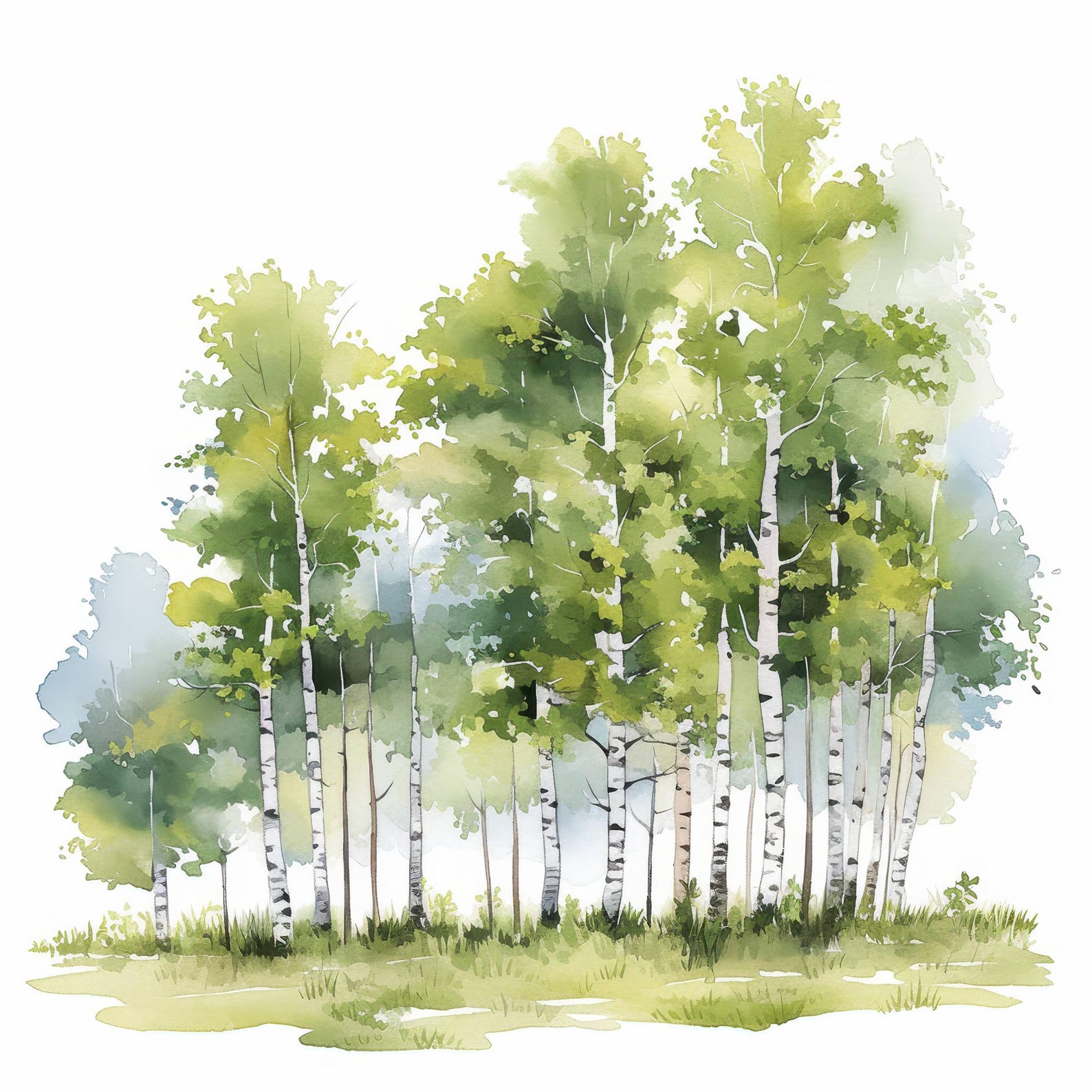18 Spring Forest Clipart Bundle, Seasonal Woodland Nature Illustration ...
