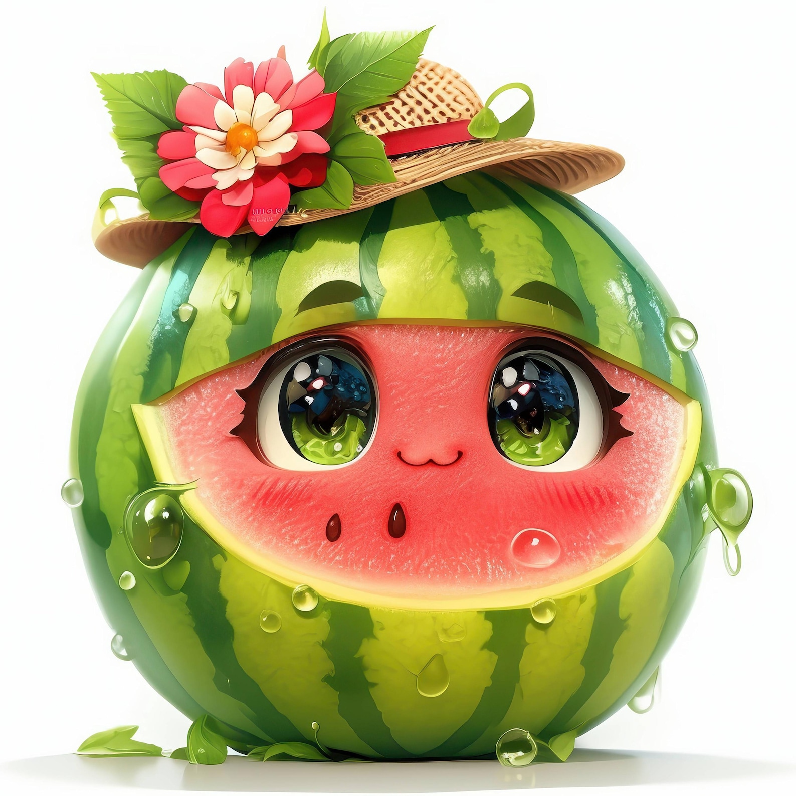 10 Cute Watermelon Clipart Bundle, Summer Fruit Illustration, Printable ...