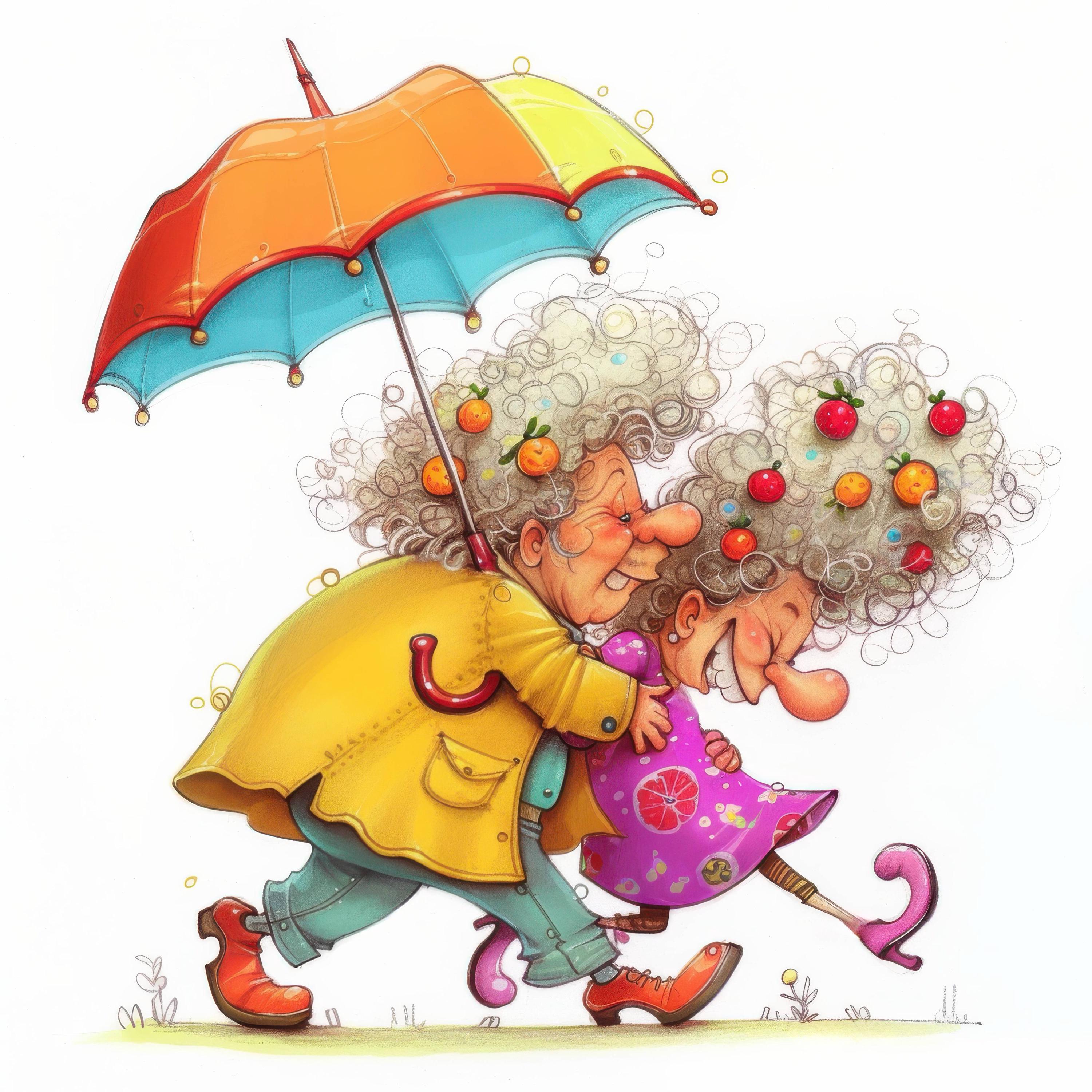 Cute Old People Clip Art 10 High Res Watercolor Jpgs for Junk ...