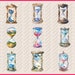 Watercolor Hourglass Sand Timer Clipart Bundle, Magical Fantasy Wooden ...
