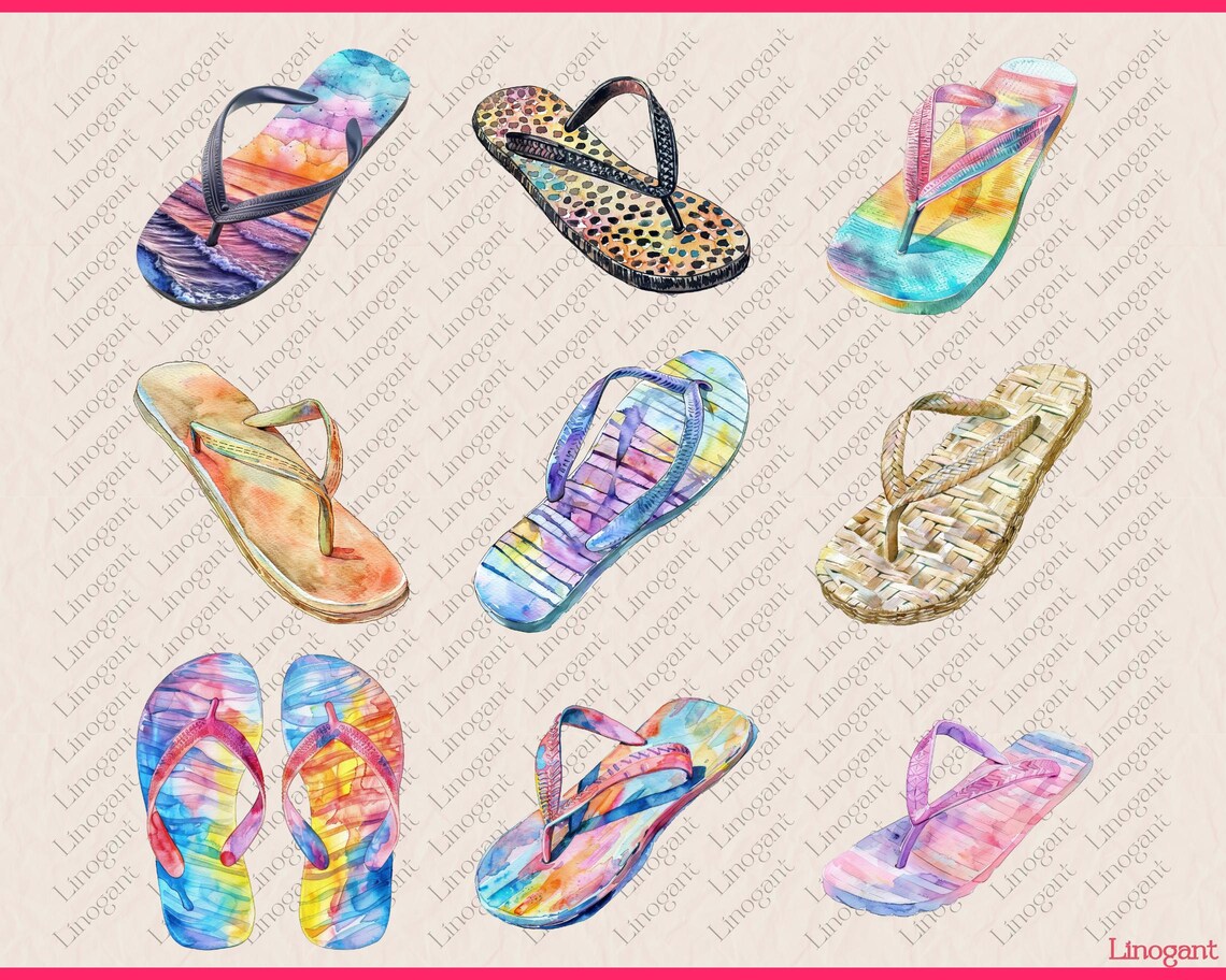 68 PNG Flip-flop With Summer Designs Clipart, Jandals Clipart, Flip ...