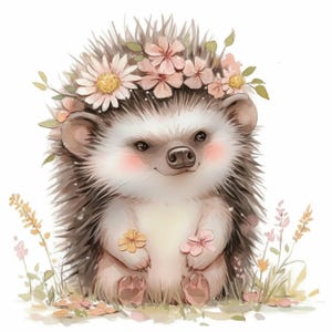 10 Woodland Porcupine Clipart Bundle, Forest Animal Illustration ...