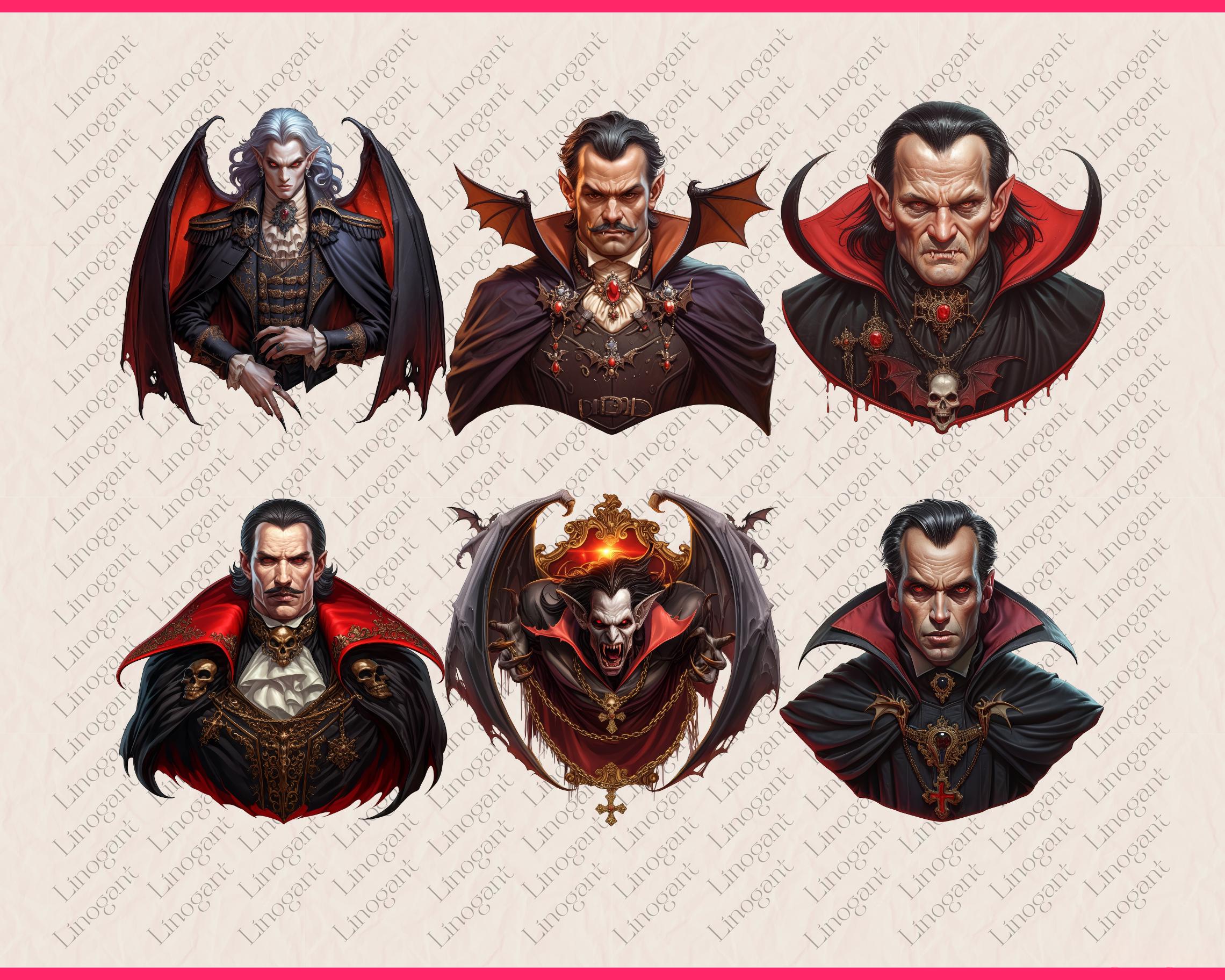 34 PNG Vampire Portraits Clipart, Wild Vampire Face, Halloween Vampire ...