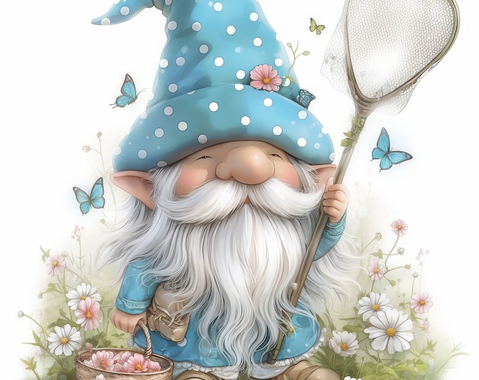 Spring Gnomes Clipart | Set of 10 | High Quality 300 DPI Jpegs ...