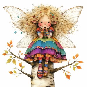 Whimsical Pixie Clip Art 11 High Res Watercolor Jpgs for Junk Journals ...