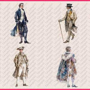 Regency Man Clipart PNG | Man With Vintage Style, Historical Man ...