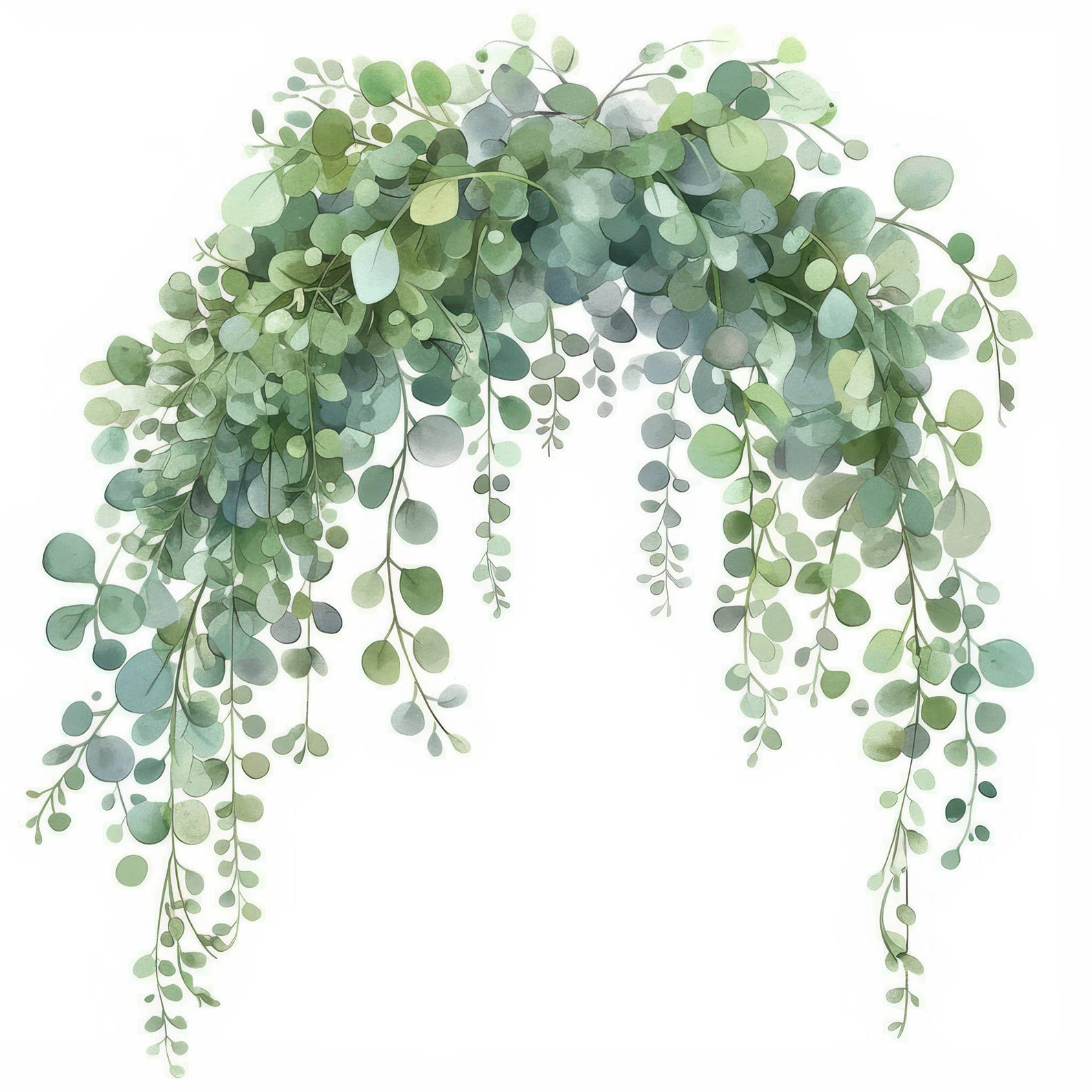 12 Greenery Leaves Arch Clipart Bundle, Invitation Decor Design ...