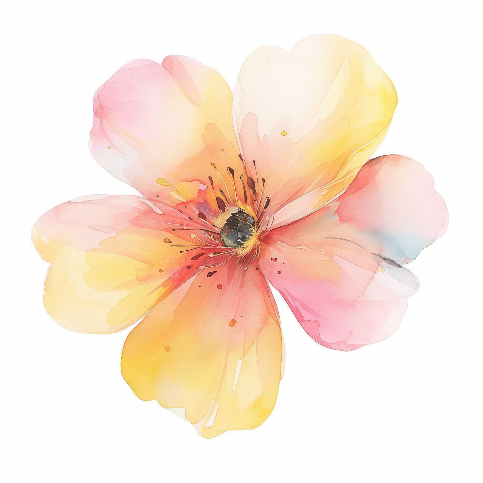 10 Soft Vibes Floral Clipart Bundle, Gentle Petal Illustration ...