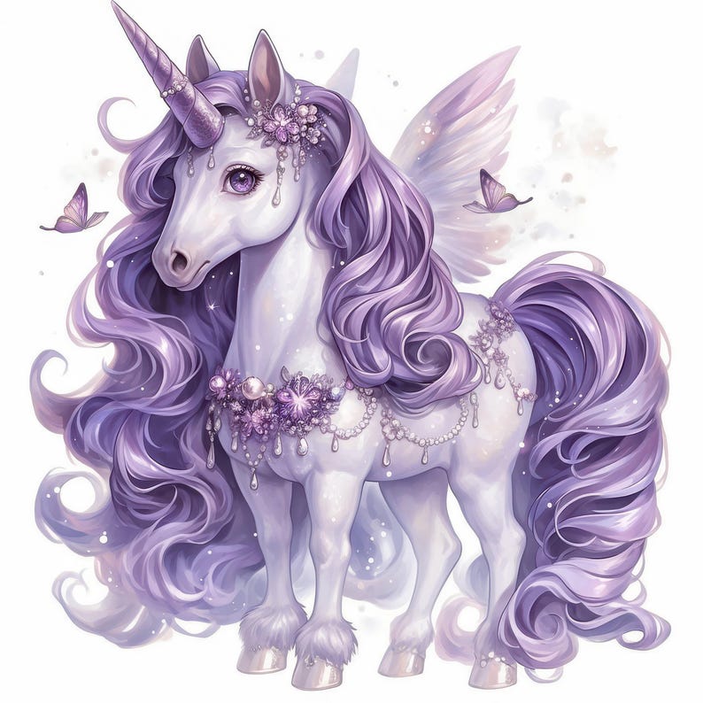 11 Unicorn Watercolor Clipart Bundle, Magical Fantasy Illustration ...