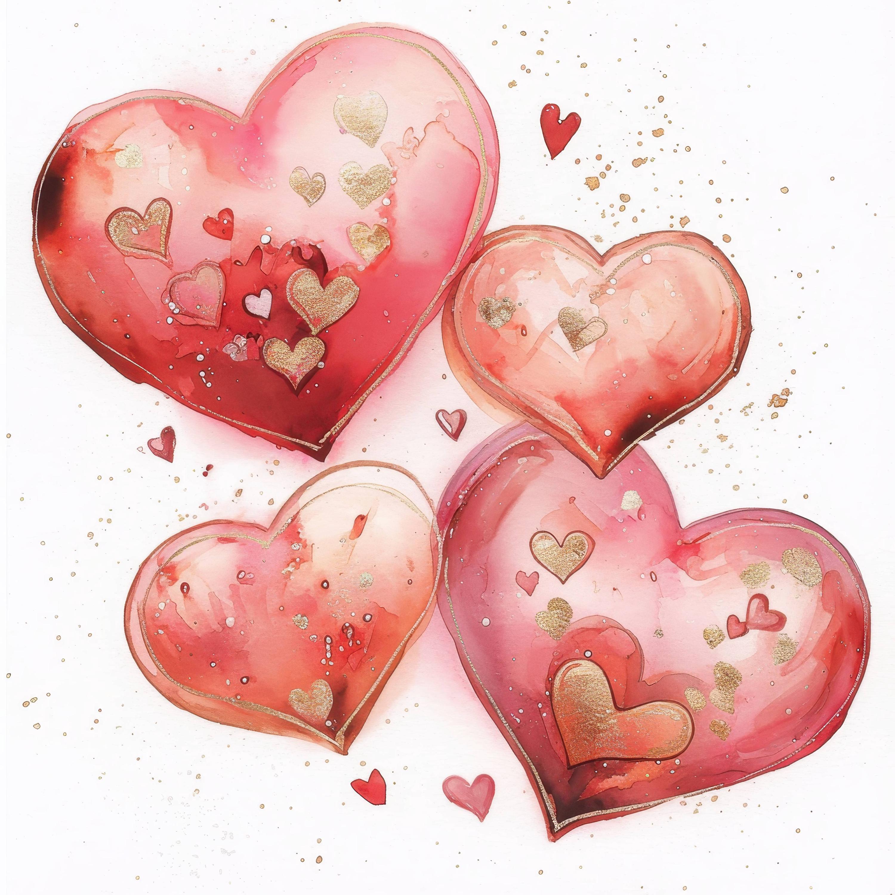 11 Valentine Heart Clipart Bundle, Cute Love Shape Illustration ...
