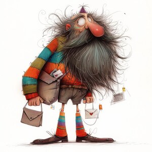 Scruffy Courier Clipart 17 High Res Watercolor Jpgs Junk Journals ...