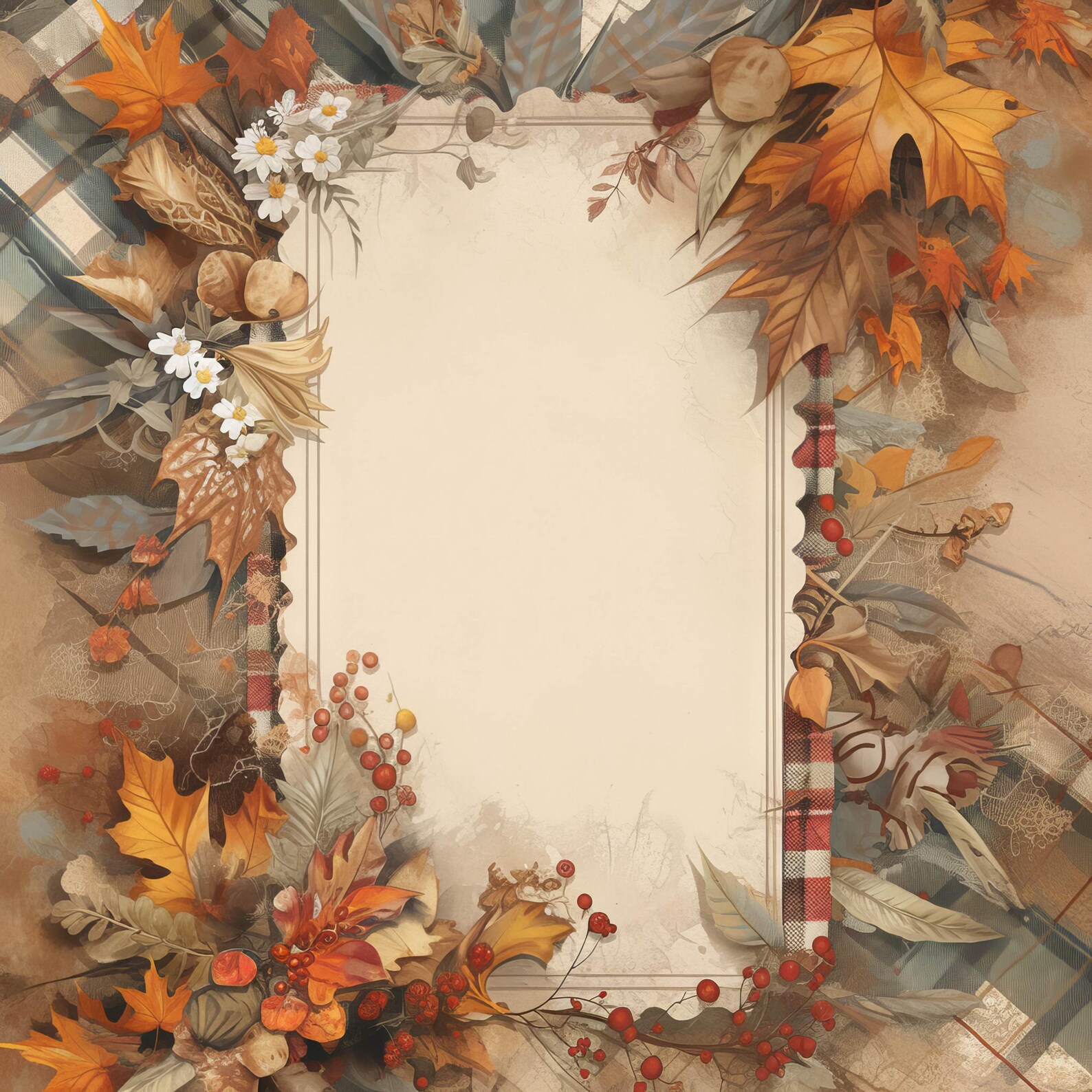 Autumn Tree Leaves Paper Clip Art Bundle 10 High Res Watercolor Jpgs ...