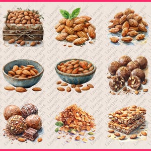 Watercolor Ultimate Nut Clipart Bundle, 289 Pngs Featuring Pistachio ...