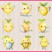 Watercolor Kawaii Lemon Clipart Bundle, Cute Fruits Clip Art Set, High ...