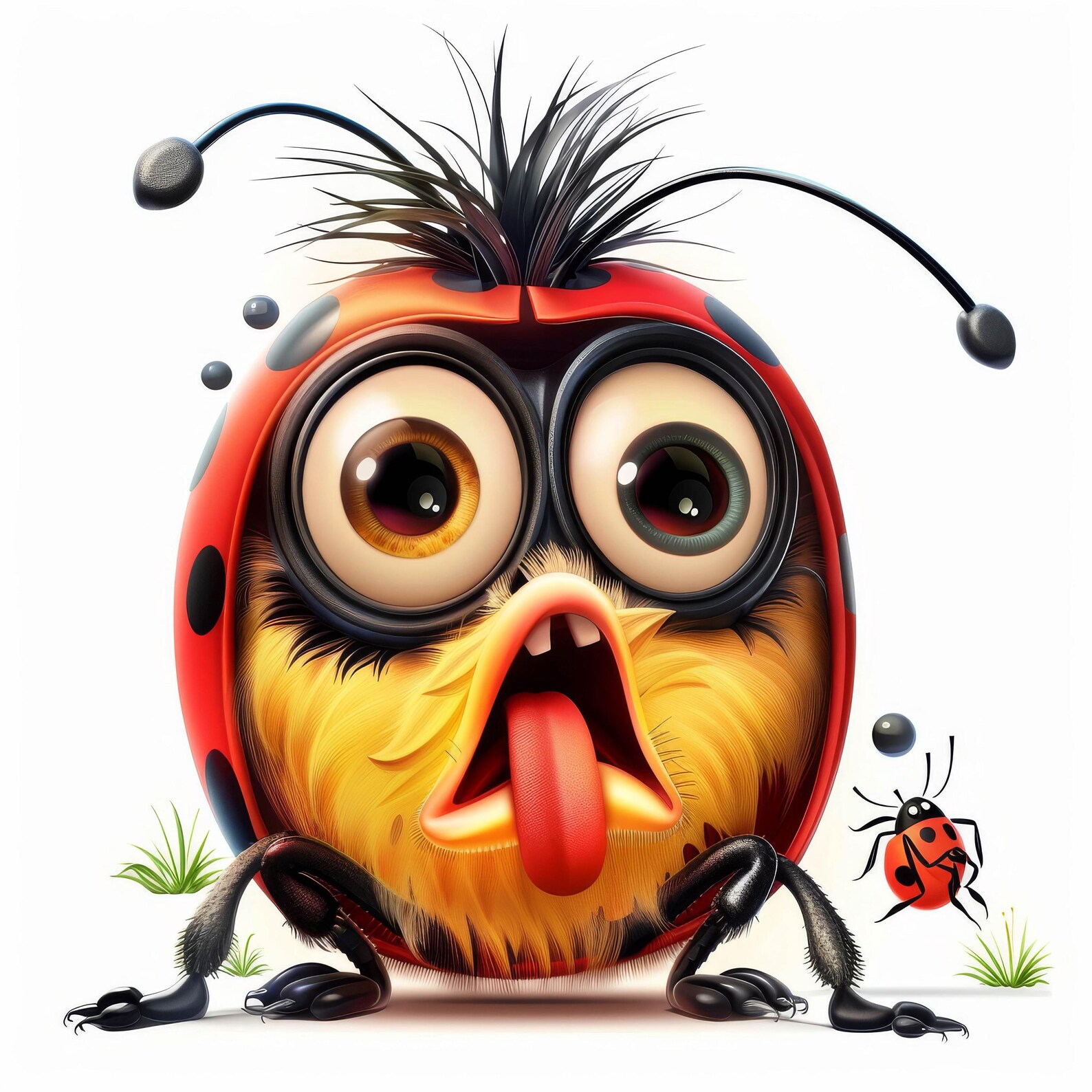 18 Funny Ladybug Clip Art | Printable Watercolor Illustrations | High ...